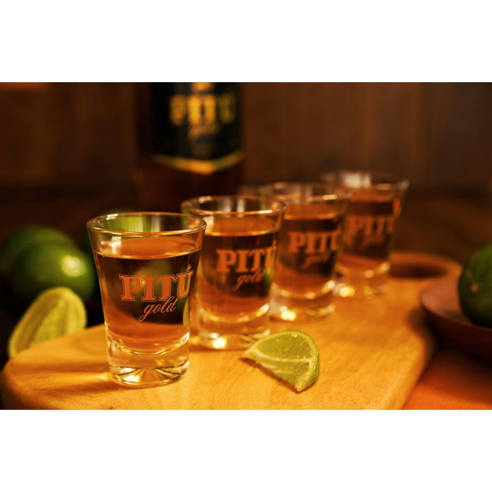 Copo de Dose Pitú Gold – 6 unidades